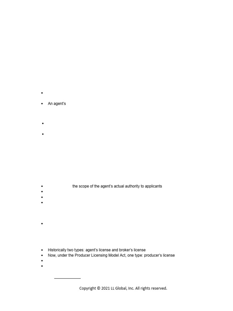AIRC 421 Module 2 Lesson 1 Lesson Summary | PDF | Law Of Agency | Insurance