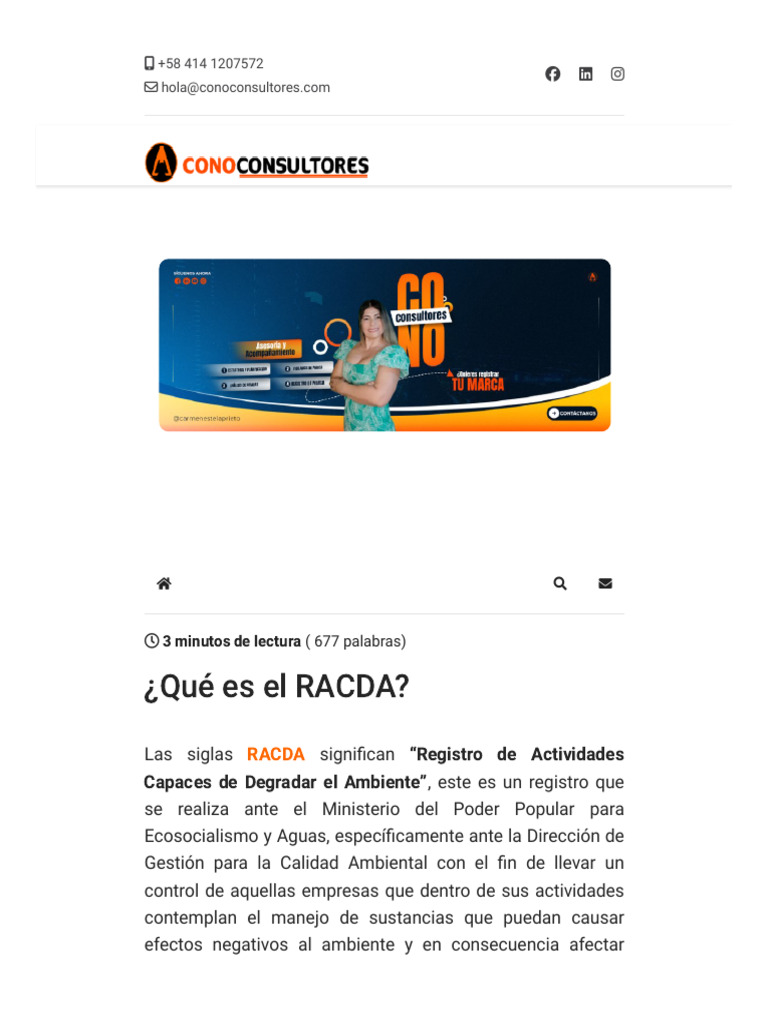 ¿Qué Es El RACDA - Blog - Cono Consultores | PDF | Residuos
