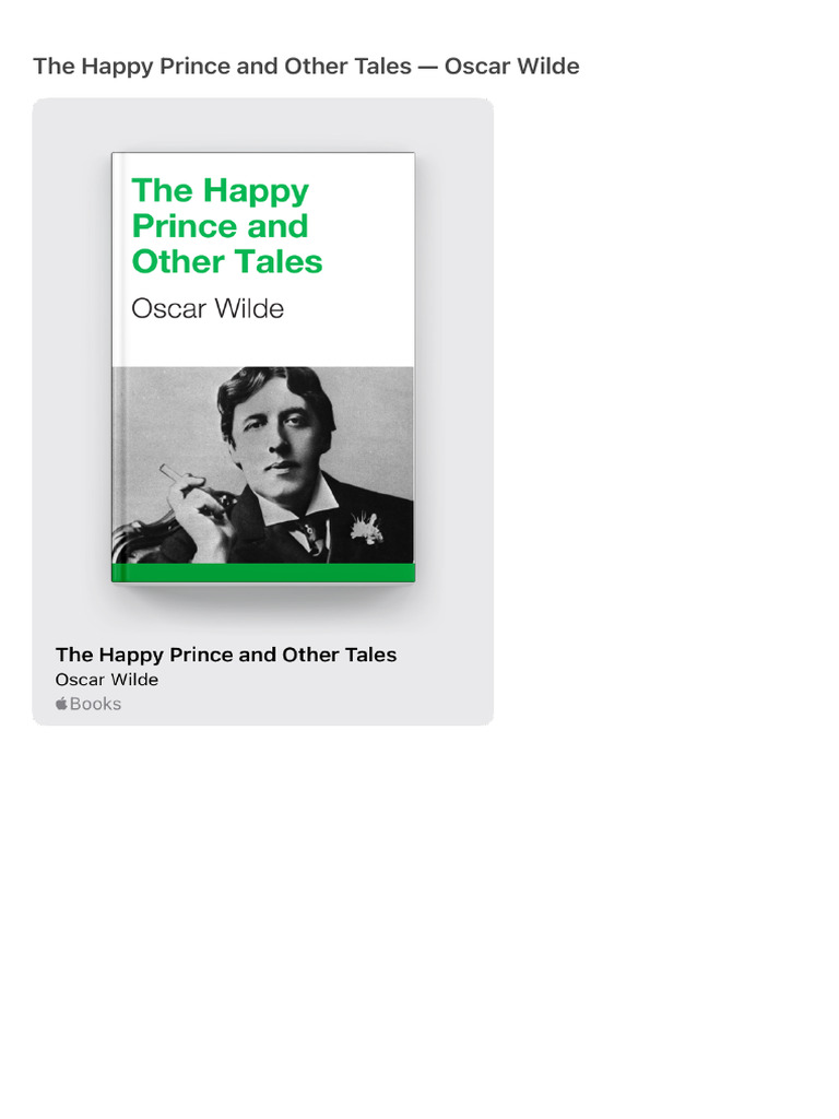 The Happy Prince and Other Tales - Oscar Wilde | PDF