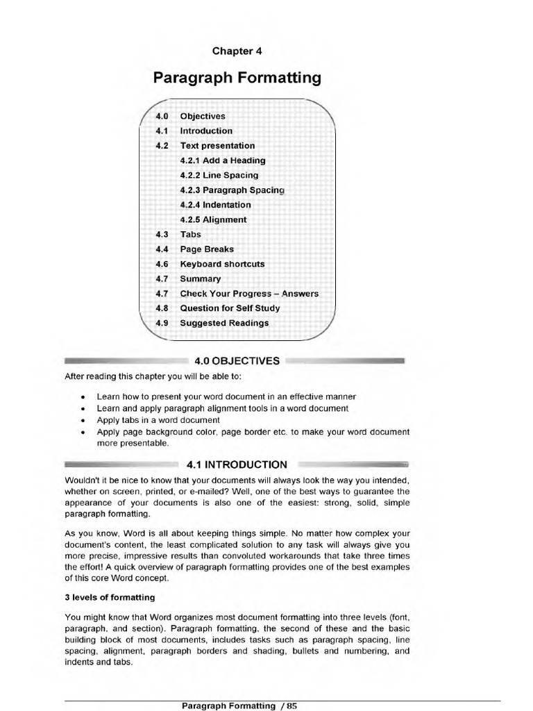 LITERA OfficeAutomation MSWordProcessor Chp4 7 Txtbook Stud | PDF