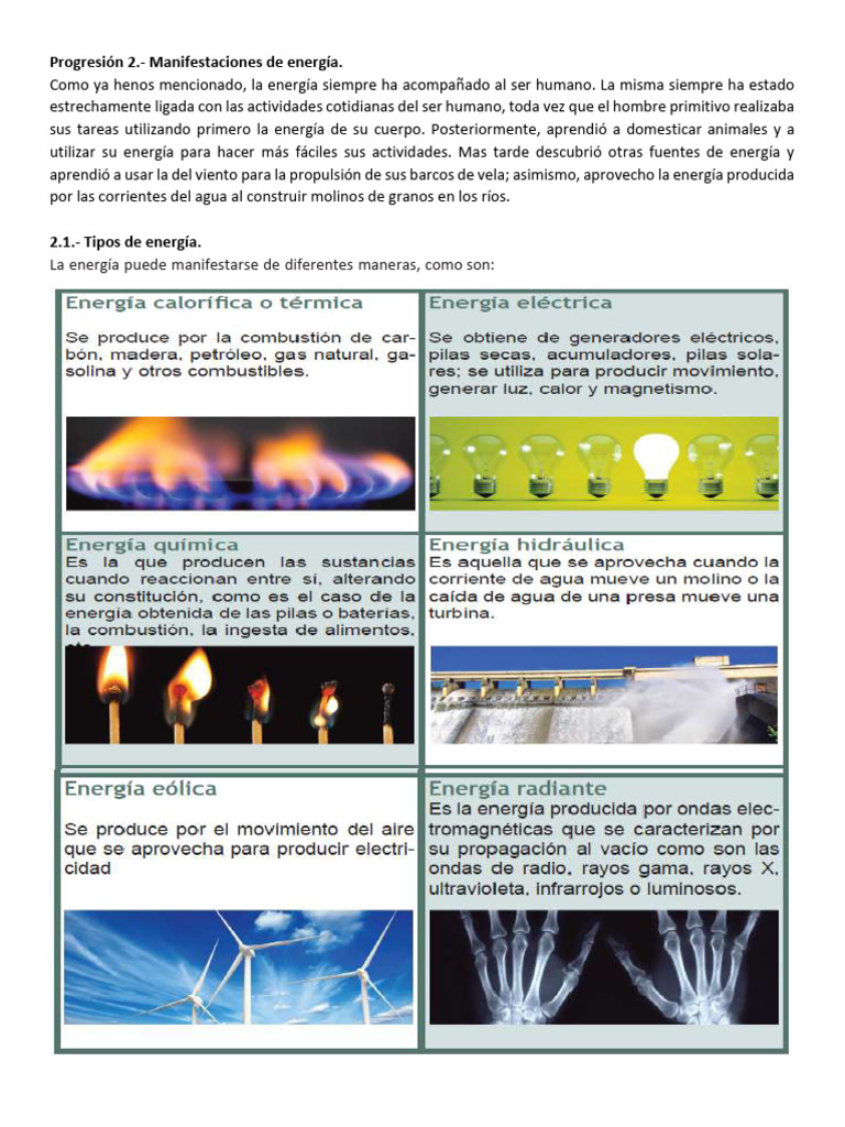 Progresi-N 2. - Manifestaciones de Energ-A. - 020925 | PDF | Fuerza | Fórmula