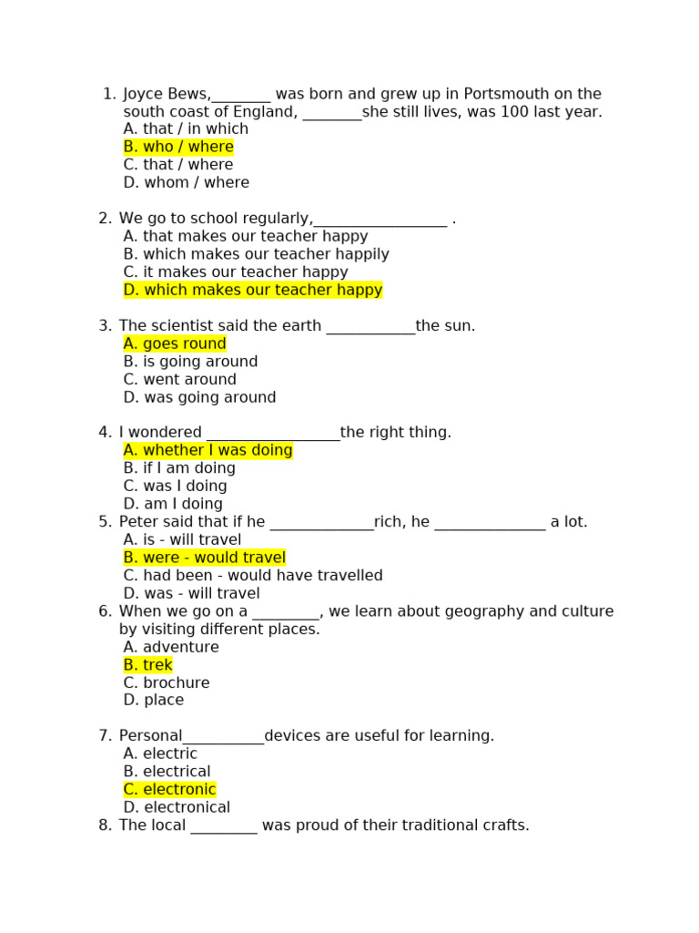 English Grammar Practice Exercises | PDF