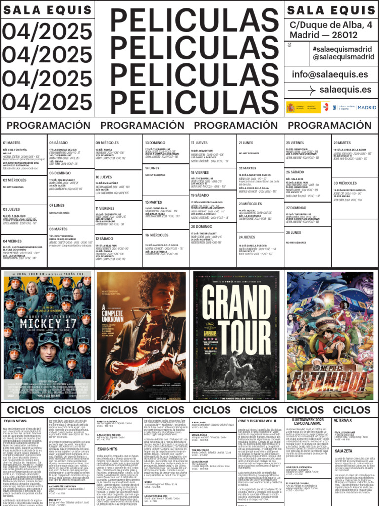 SALA EQUIS Programa ABRIL 2025 1 1 | PDF