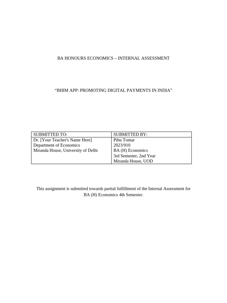 BHIM App Assignment Part1 | PDF