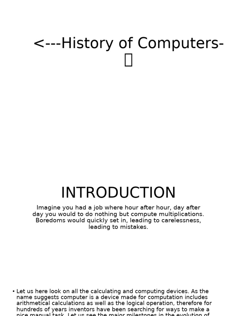Early Computing Devices Overview | PDF