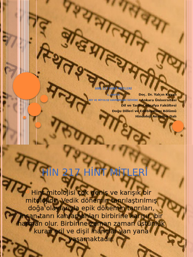 Konu 1 - Mit Ve Mitoloji Kavramları Üzerine | PDF