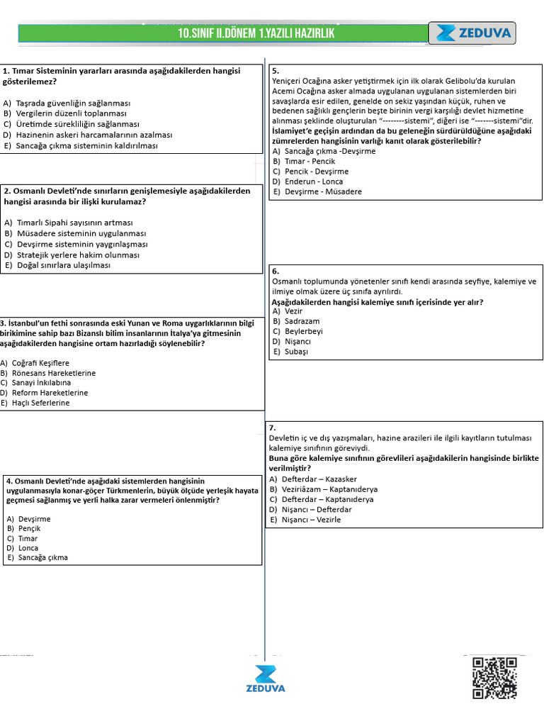 10.sinif-tarih-2.donem-1.yazili-genel-tekrar-konu-anlatimi | PDF