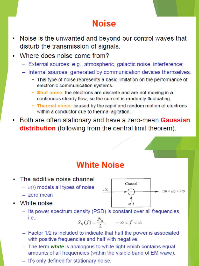 Noise - Analog Communication-Lecture-1-2 | PDF