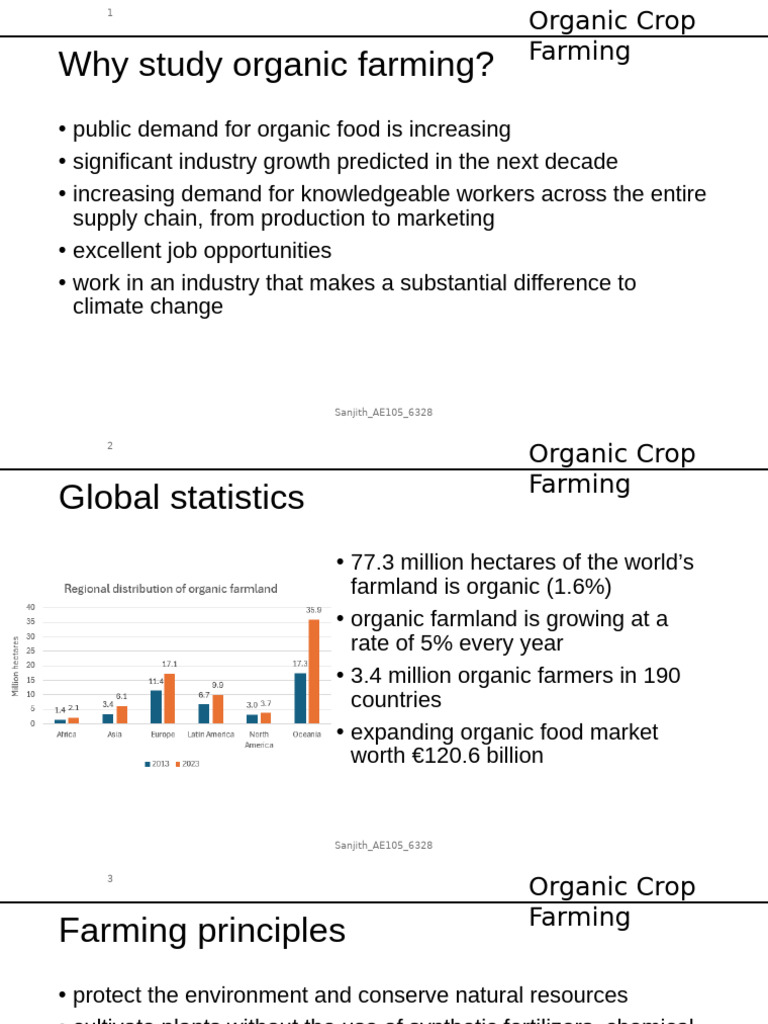 Benefits and Careers in Organic Farming | PDF | Organic Farming ...