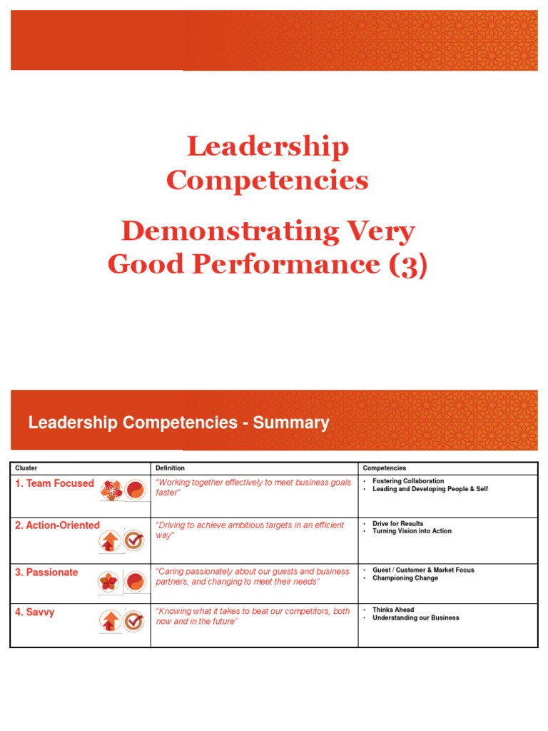 Leadership Competencies English | PDF | Strategic Management | Goal