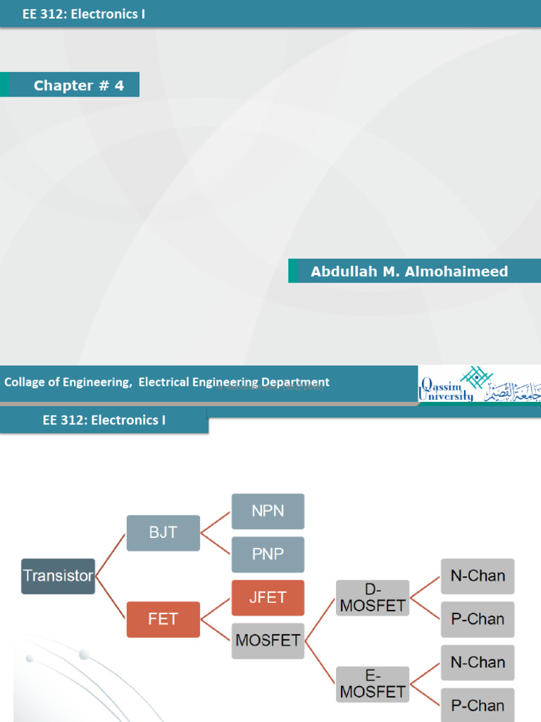 Chapter #5 - FET DC Baising | PDF | Field Effect Transistor | Transistor