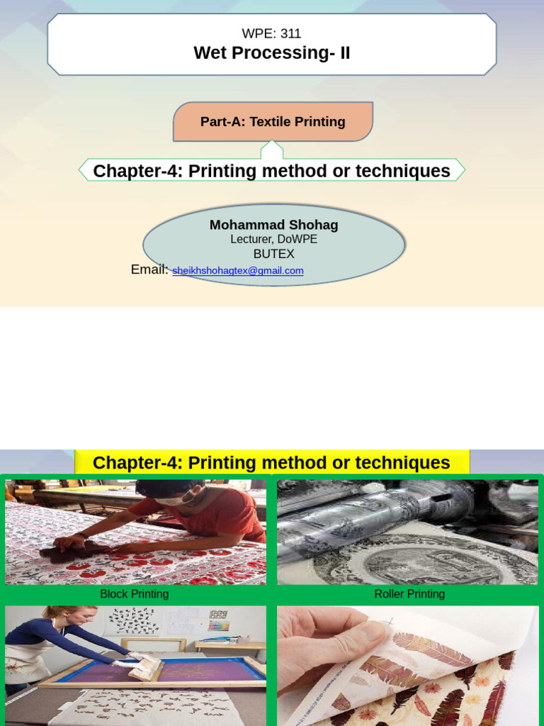 WPE Printing Techniques by Mohammad Shohag | PDF
