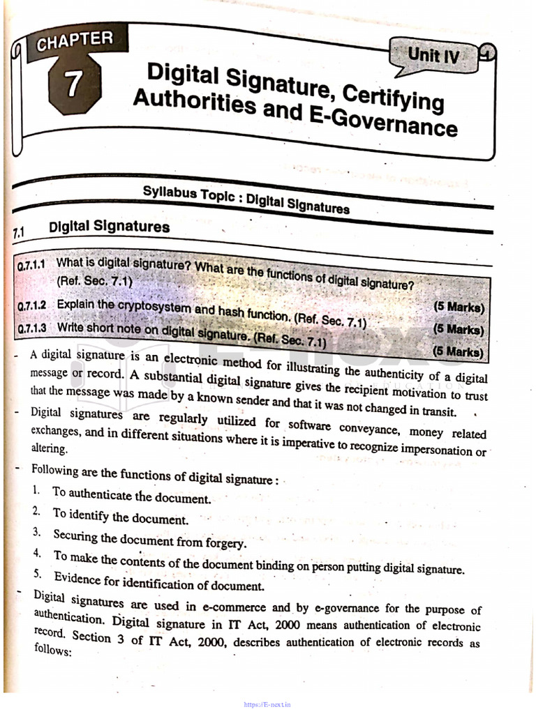 7-Digital Signature, Certifying Authorities & E-Governance (E-next.in ...