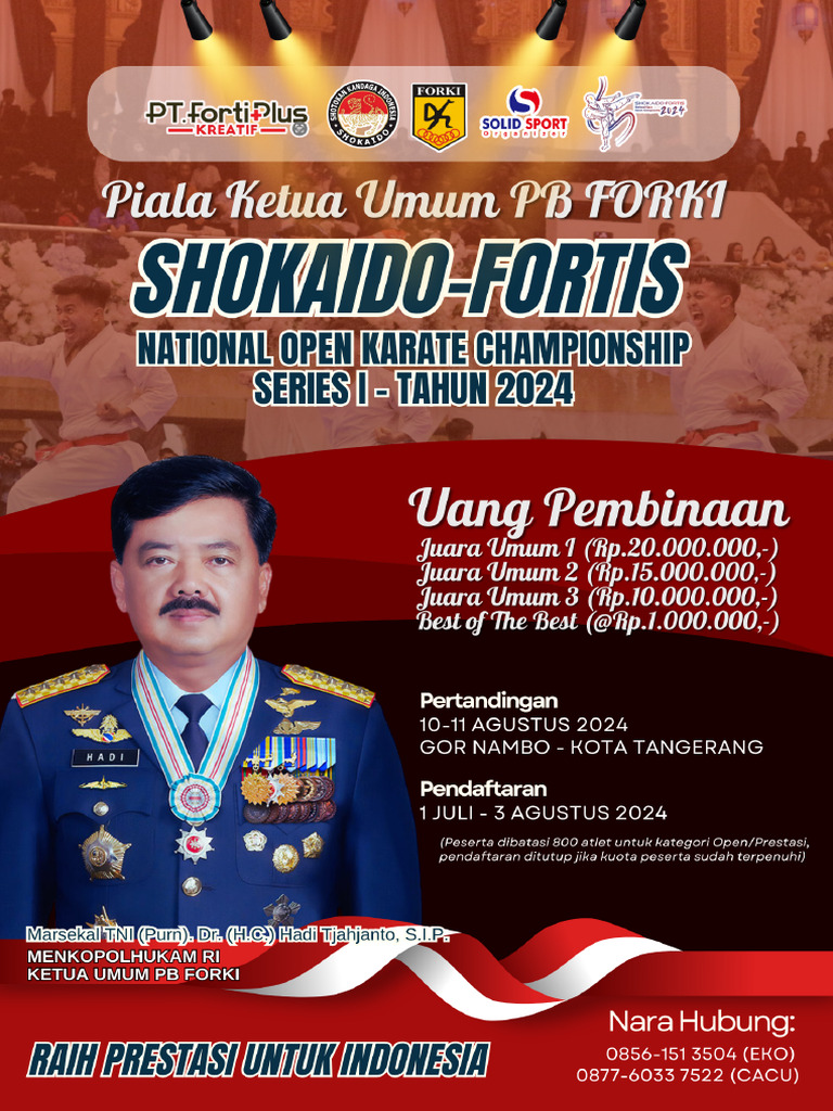 Proposal Shokaido Fortis Open Karate Championship 2024 | PDF