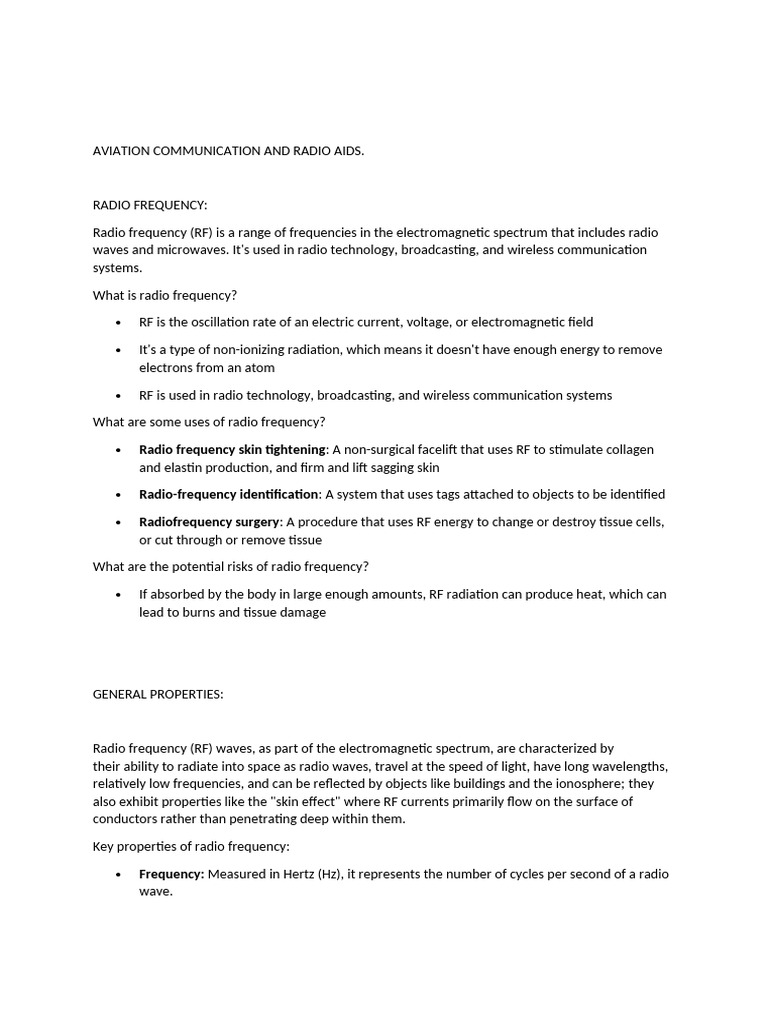 Aviation Communication and Radio Aids. Unit 1. | PDF | Ionosphere ...