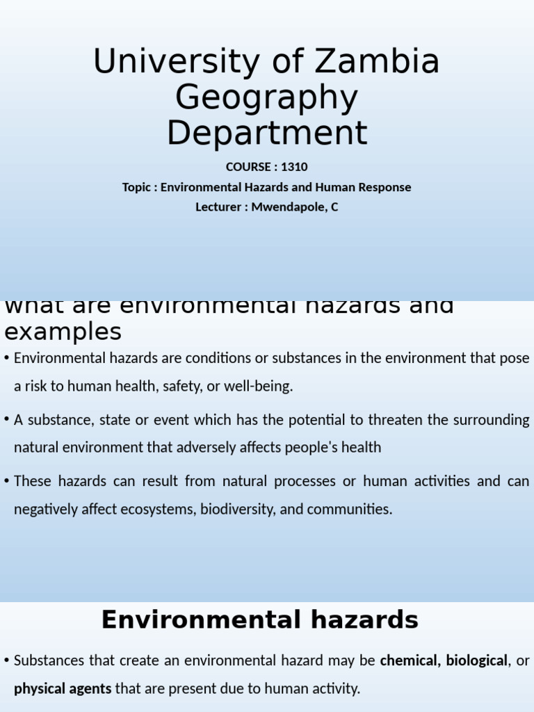Environmental_Hazards | PDF | Hazards | Water Pollution
