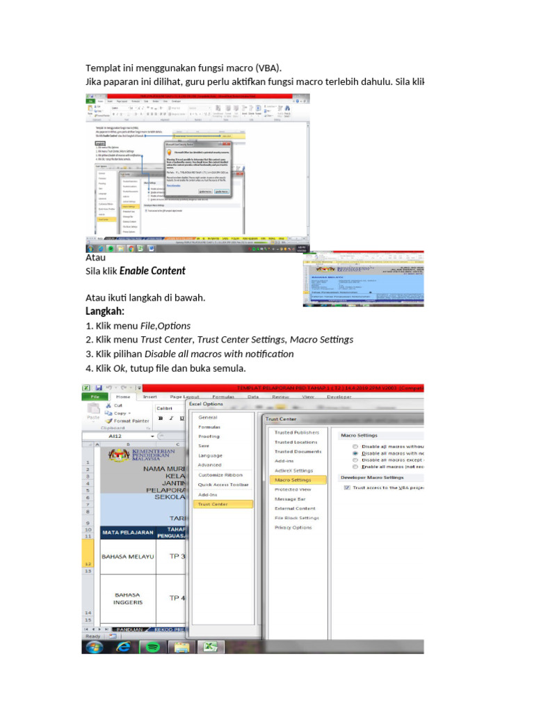 TEMPLAT PELAPORAN PBD TAHUN 5 SJK 2021 OKTVER.2.xlsm | PDF