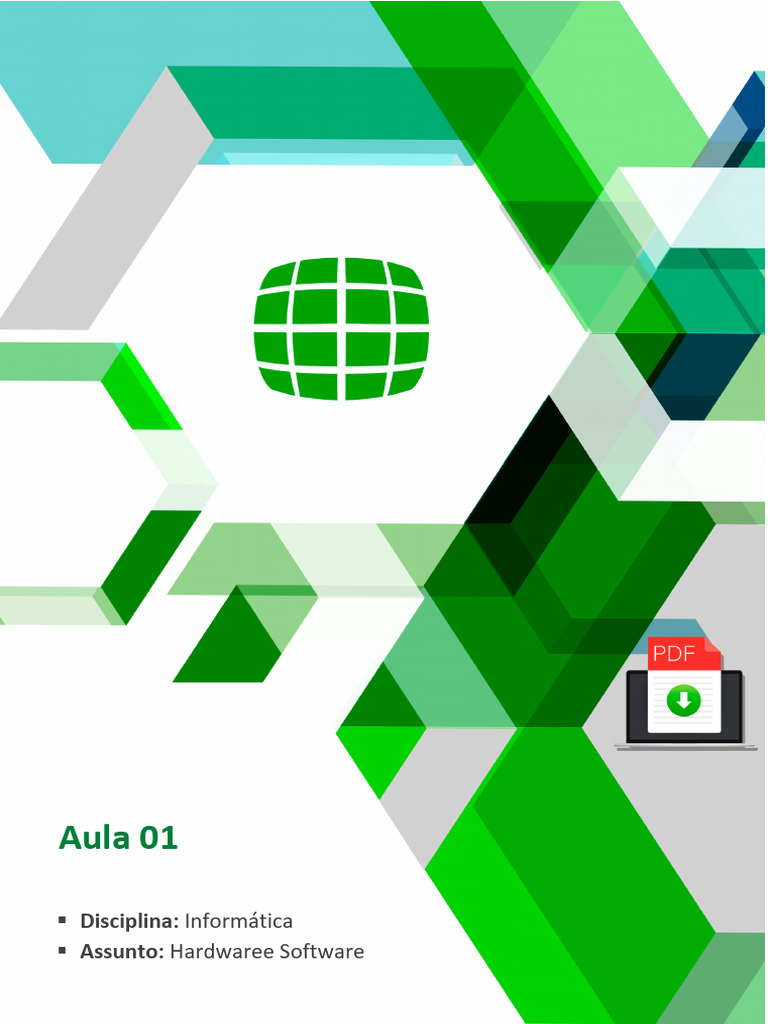 aula---hardware-e-software | PDF | Memória de acesso aleatório (RAM) | Microprocessador