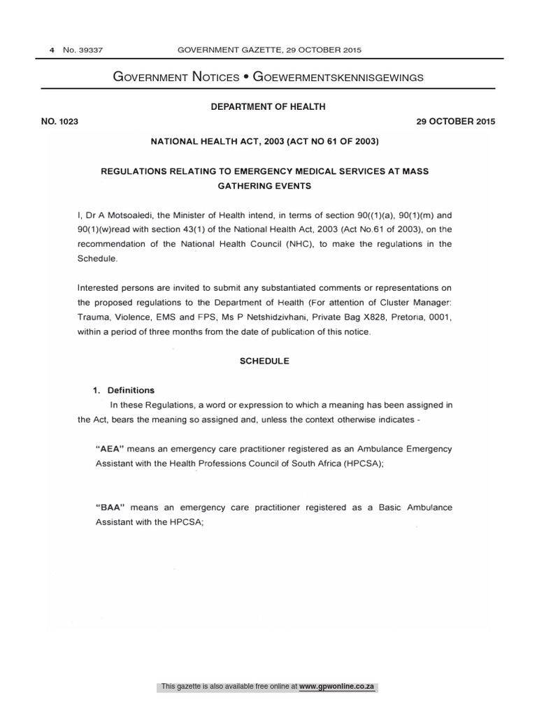 Events Regulations-DOH | PDF | Emergency Medical Services | Paramedic