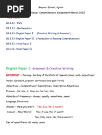 Class 2 Syllabus Overview 2024-2025 | PDF