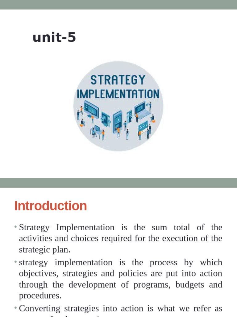 Unit 5 Strategy Implementation | PDF | Strategic Management | Leadership