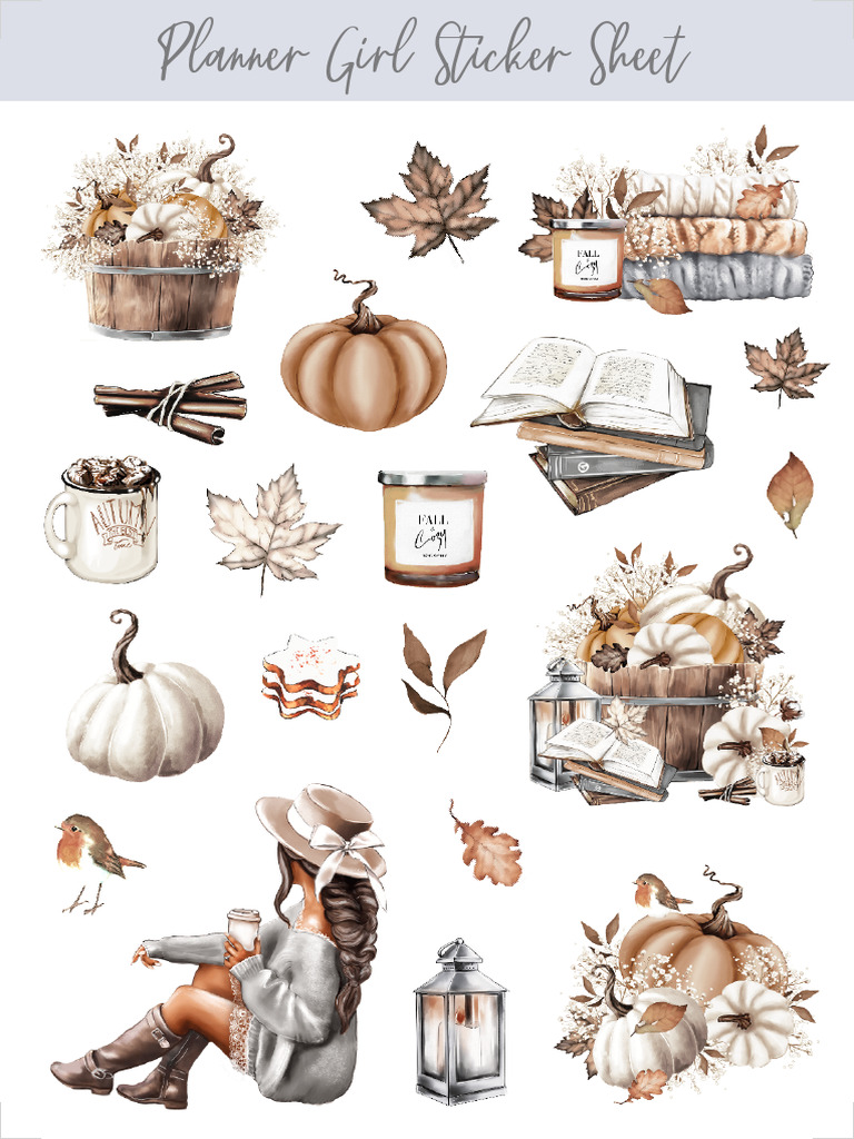 Planner Girl Sticker Sheet-4 | PDF