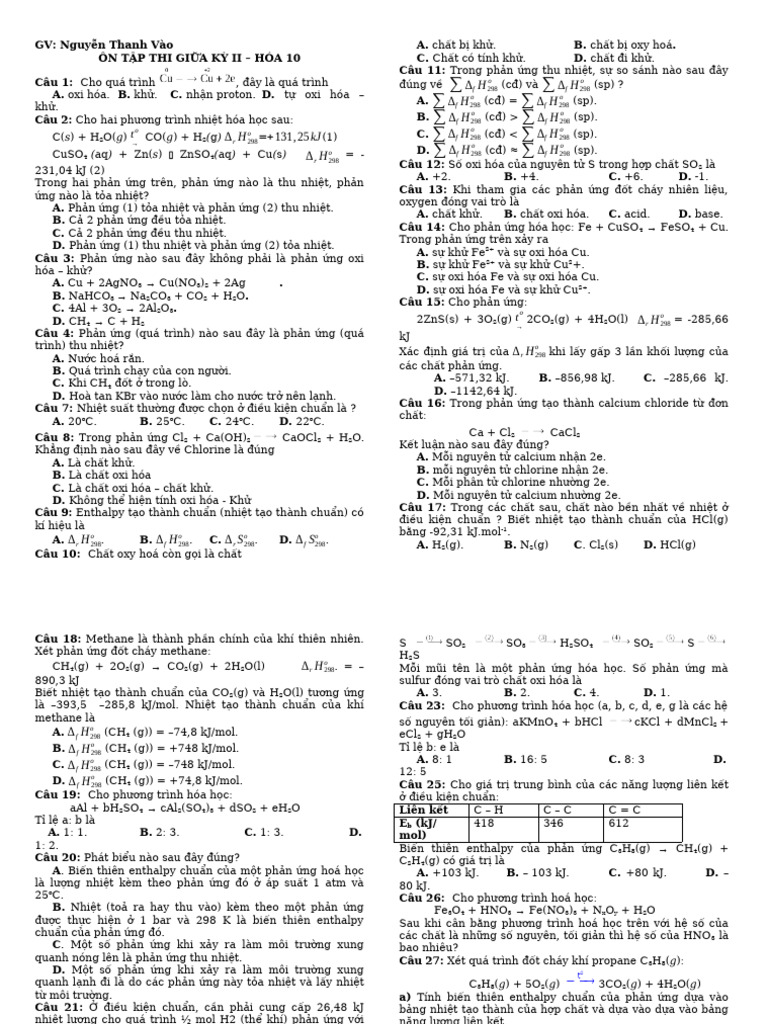 Trắc nghiệm ôn tập thi GK2 | PDF