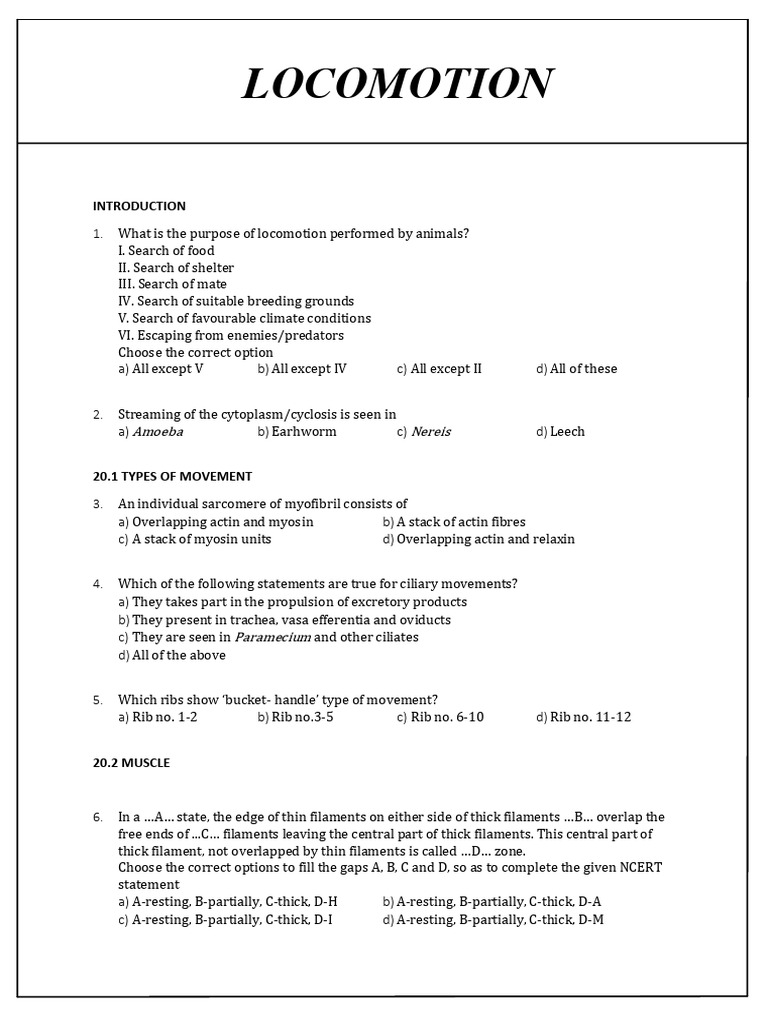 Animal Locomotion and Muscle Function | PDF | Muscle Contraction ...