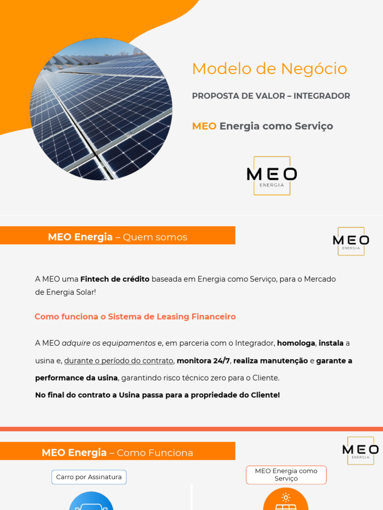 MEO Energia: Leasing de Energia Solar | PDF | Crédito | Finanças e ...