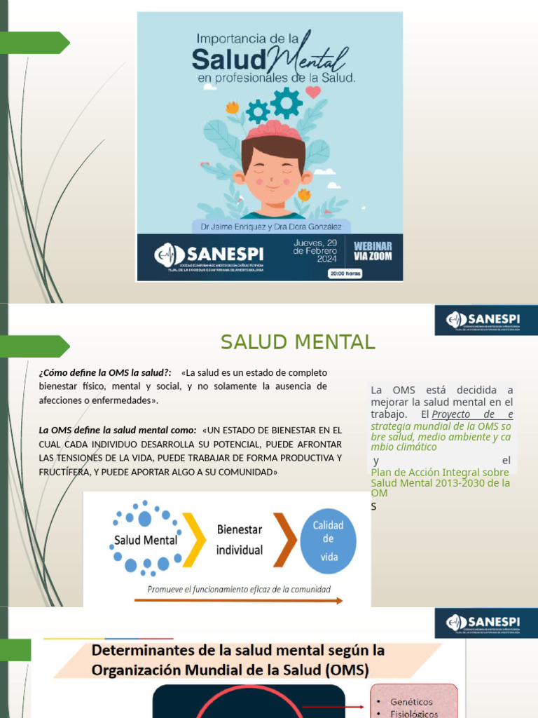 Salud Mental - Presentacion | PDF | Salud mental | Las emociones