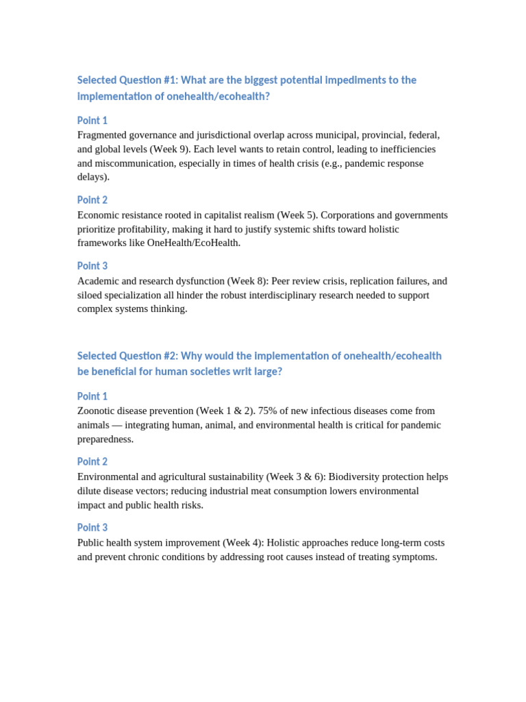 ES274_Final_Cheat_Sheet_Points | PDF | Public Health | Interdisciplinarity
