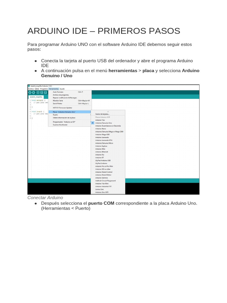 ARDUINO IDE – PRIMEROS PASOS | PDF