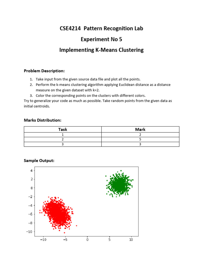 K Means Assignment Description | PDF