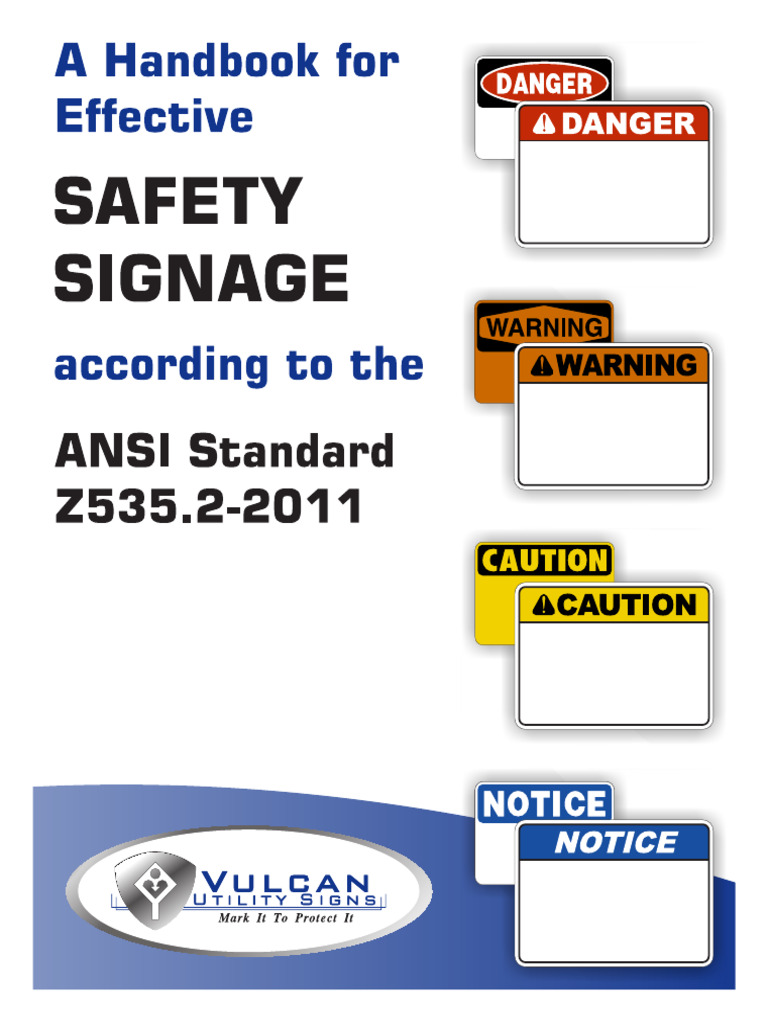 A Handbook for Effective Safety Signage According to the ANSI Standard ...