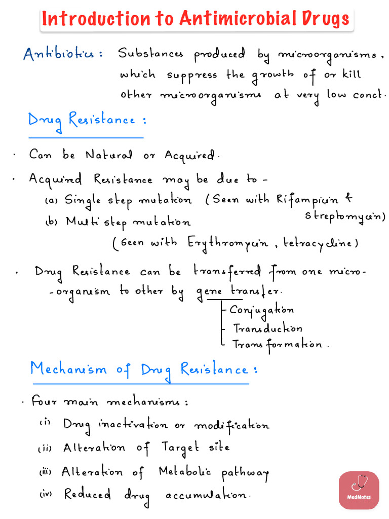 1. Introduction to Antimicrobial Drugs | PDF | Antimicrobial Resistance ...