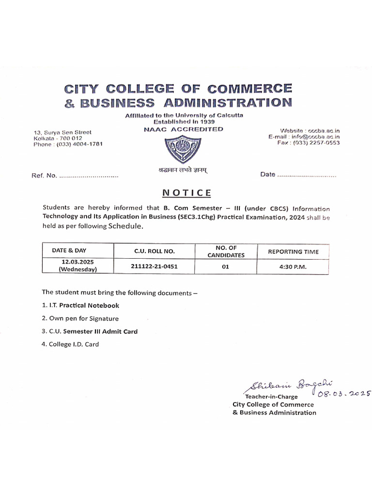 6909 - 090325043050 - Sem III CBCS IT Practical Examination 2024 | PDF
