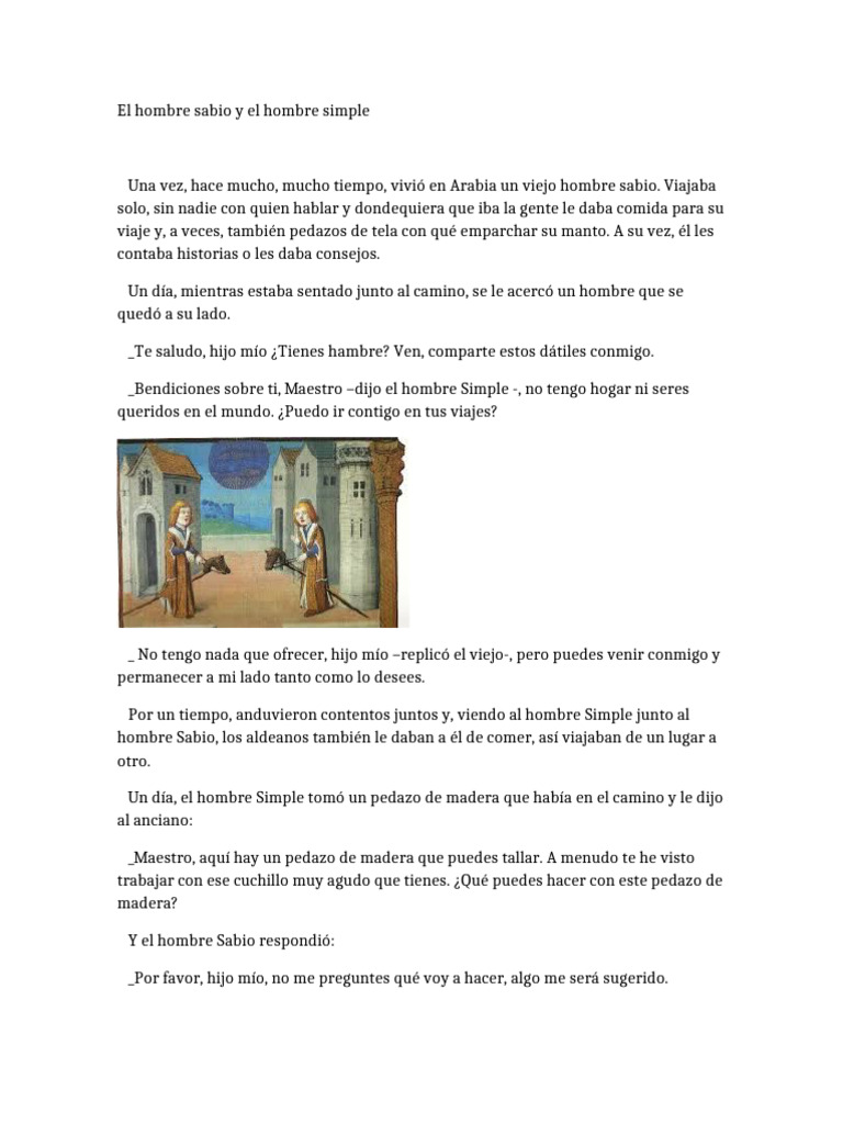 El Hombre Sabio y El Hombre Simple | PDF