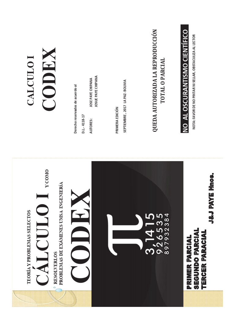 Calculo 1 Codex | PDF | Ecuaciones | Álgebra abstracta