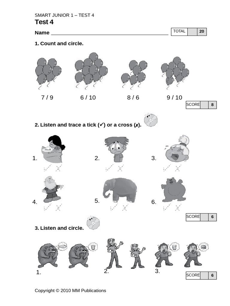 Test 4 - Smart Junior 1 | PDF