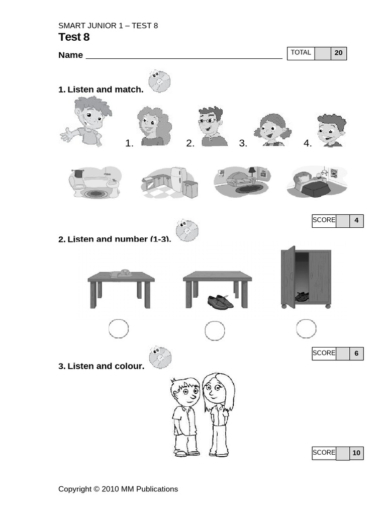 Test 8 - Smart Junior 1 | PDF