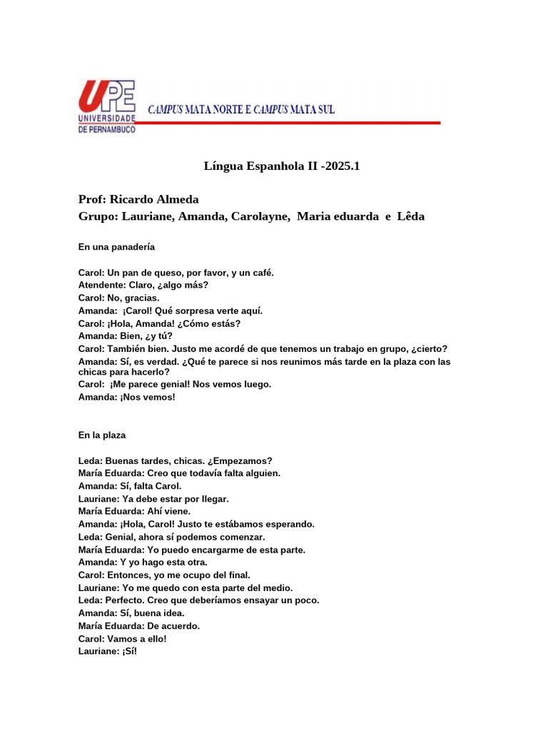 Língua Espanhola I1 | PDF