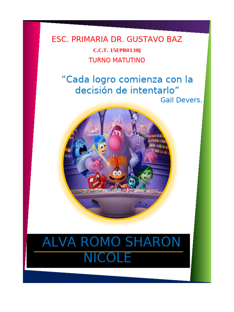 Carátula Folder Fin de Ciclo Escolar 2 A | PDF