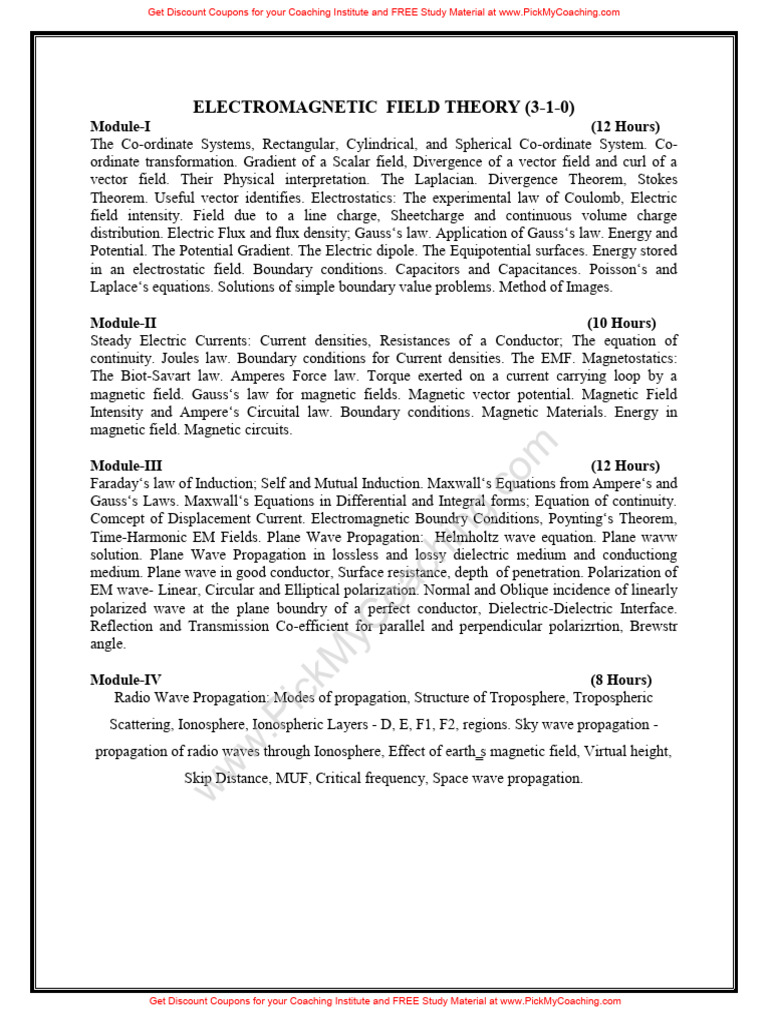Electromagnetic Field Theory | PDF | Magnetic Field | Electric Field