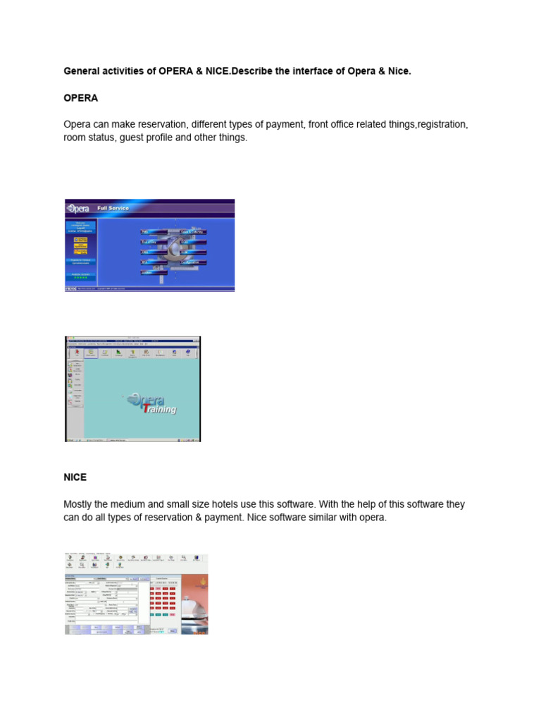 General activities of OPERA & NICE | PDF