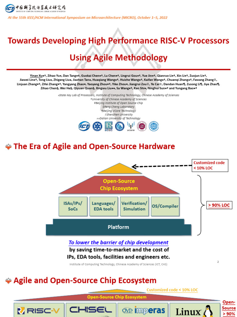 Micro2022 Xiangshan Slides | PDF | Central Processing Unit | Hardware Description Language