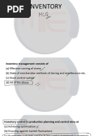Multiple Choice Questions (MCQ) On Inventory Management | PDF