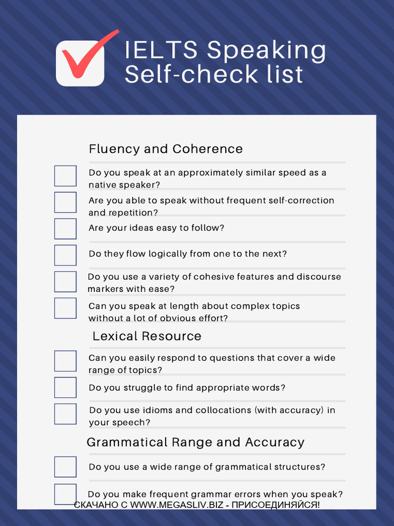 IELTS Speaking Checklist | PDF