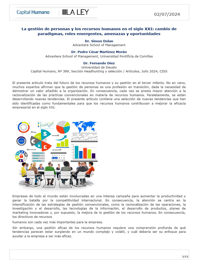 Recursos Humanos en el Siglo XXI | PDF | Gestión de recursos humanos | Derecho laboral