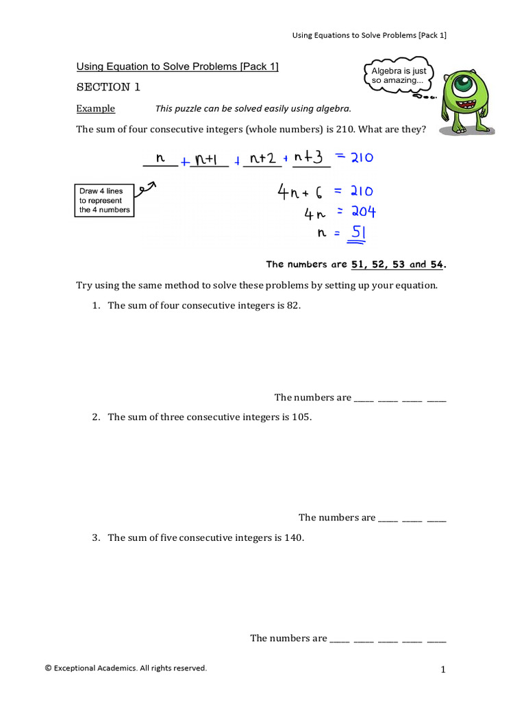 Solve Math Problems with Equations | PDF | Equations | Mathematics