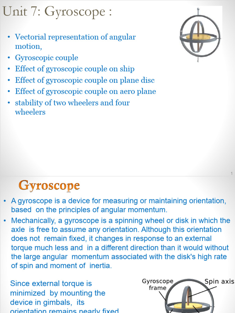 Unit 7 Gyroscope 131127011945 Phpapp02 | PDF | Rotation | Rotation Around A Fixed Axis